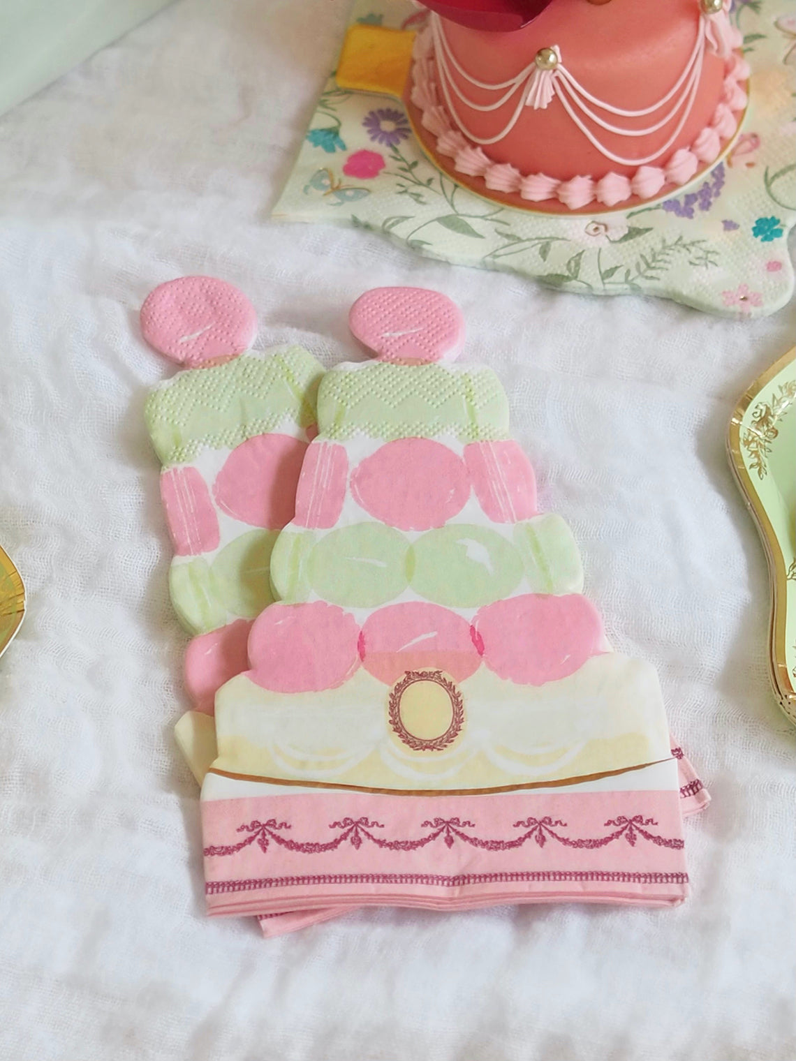 Ladurée Paris Macaron Pyramid Napkins | The Cross Living