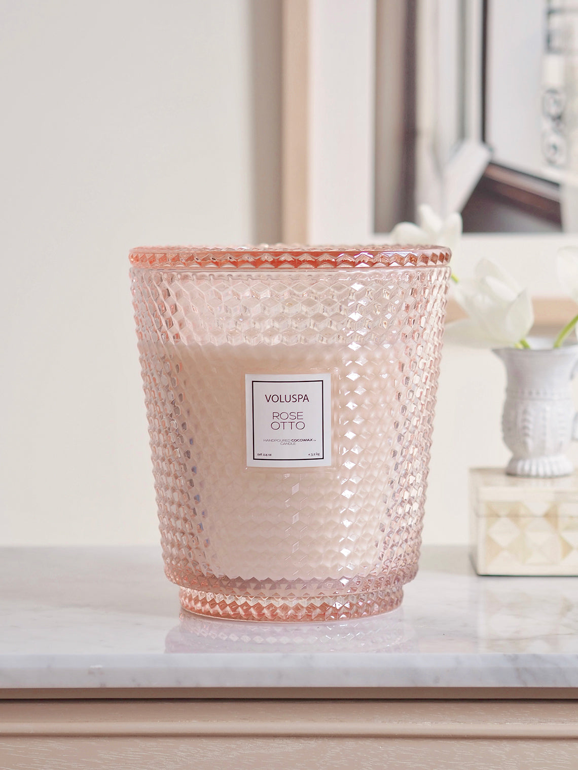 Rose Otto 5 Wick Hearth Candle | The Cross Living