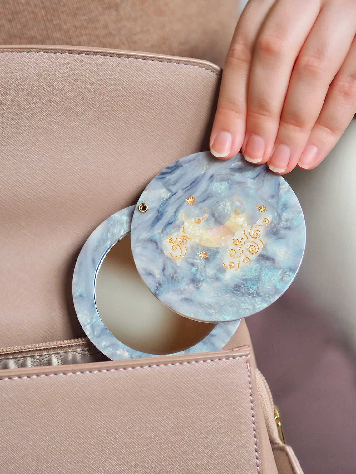 Celestial Moon Compact Mirror | The Cross Living