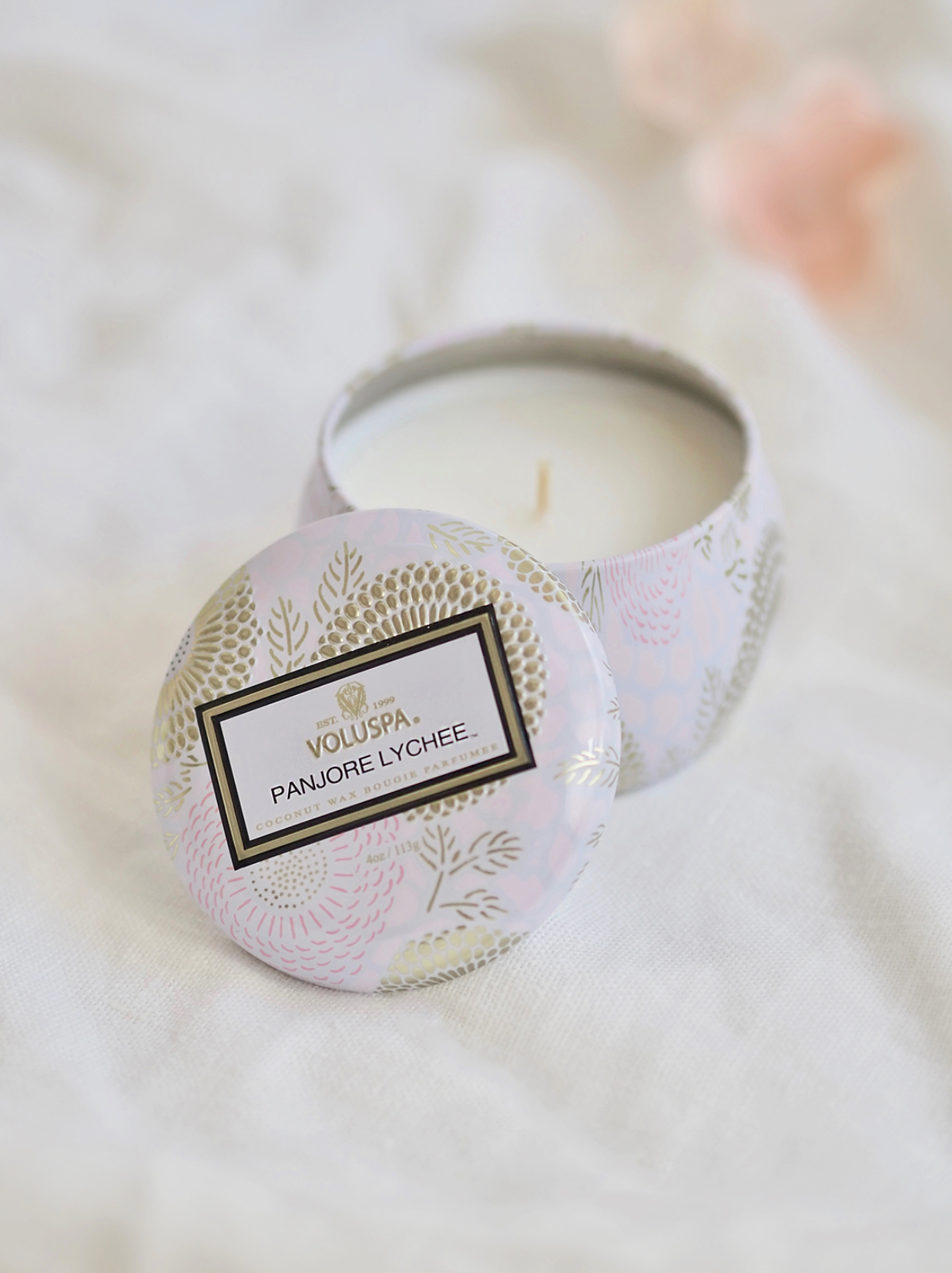 Panjore Lychee Mini Tin Candle | The Cross Living